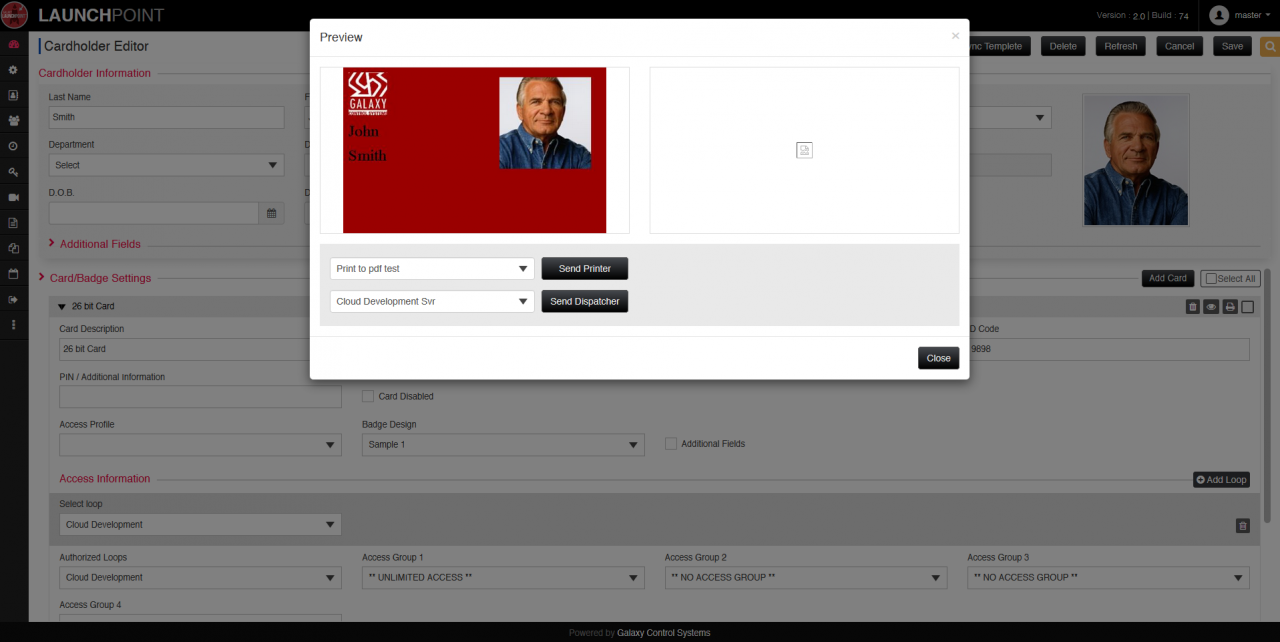 Software - Galaxy Access Control